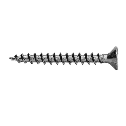 222077 - Robertson, Screw Flat Head with Rubs, Type 17 Point